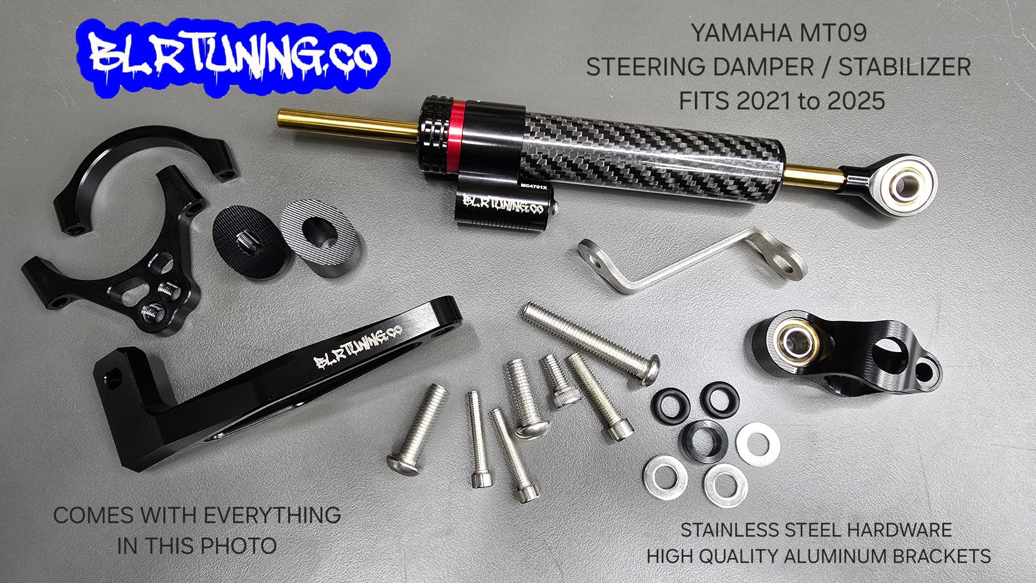 YAMAHA MT09 STEERING STABILIZER DAMPER FITS 2021 TO 2024 MT09 MT-09 XS ...