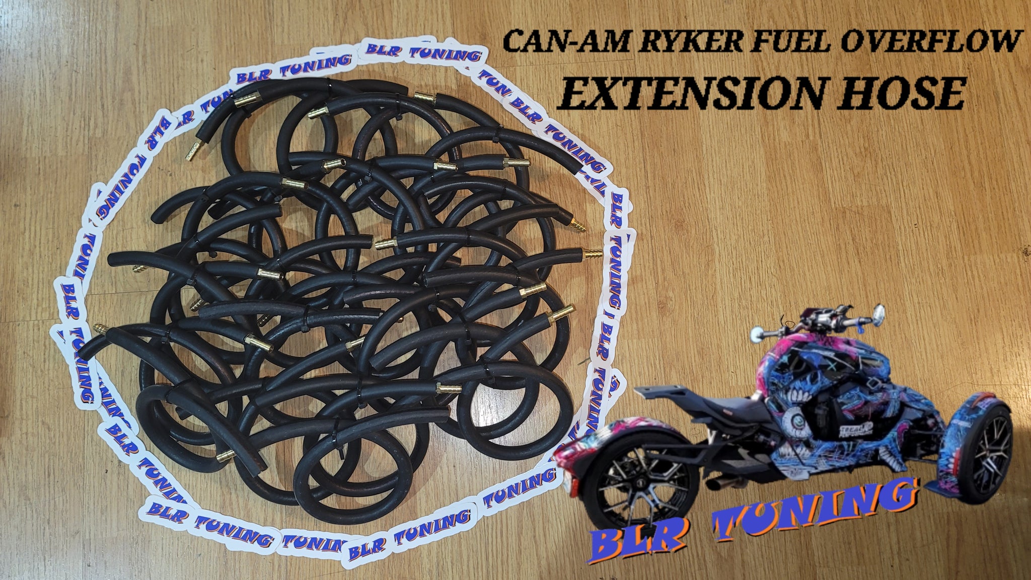 RYKER BLACK RADIATOR GRILL AND FUEL OVERFLOW EXTENSION HOSE – BLR TUNING