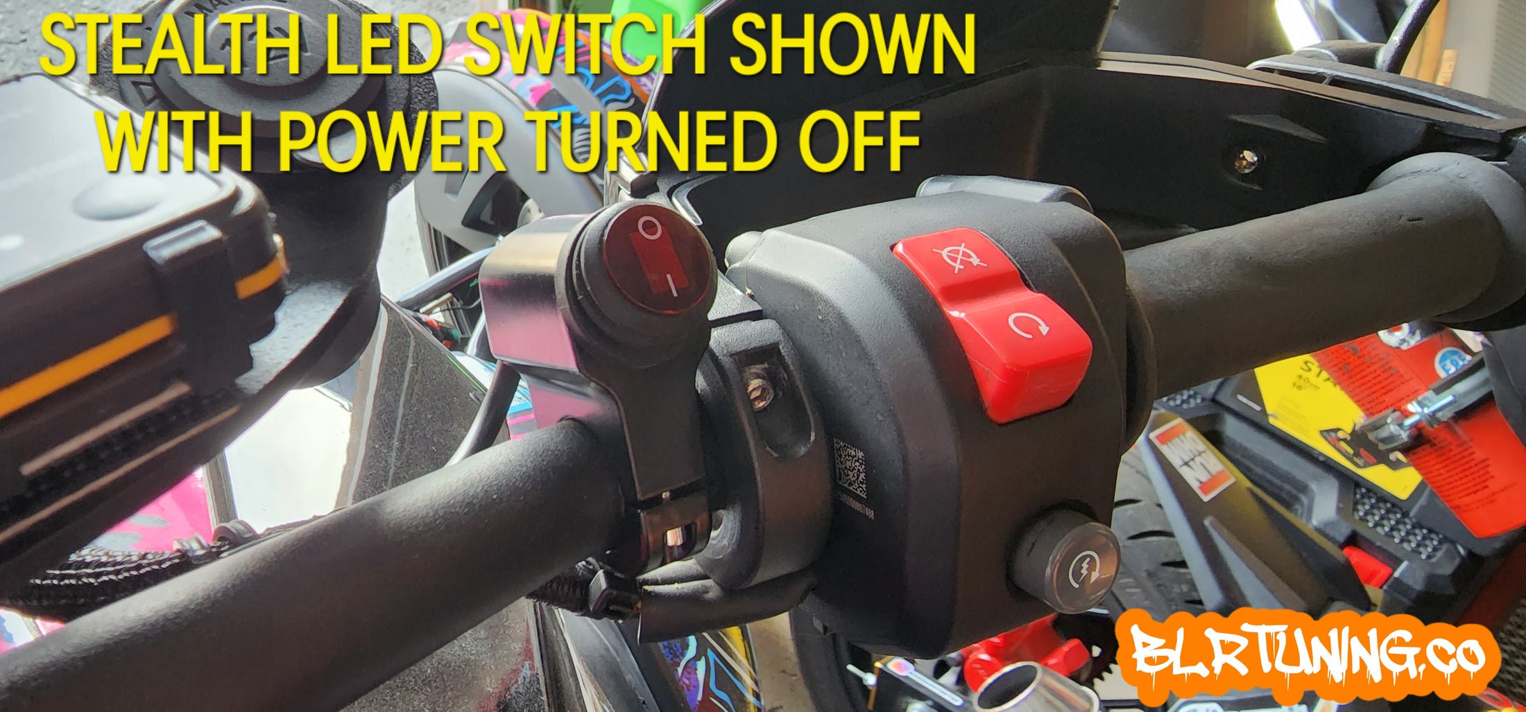BLR TUNING STEALTH HANDLEBAR MOUNTED ON OFF LIGHTED 12 VOLT SWITCH