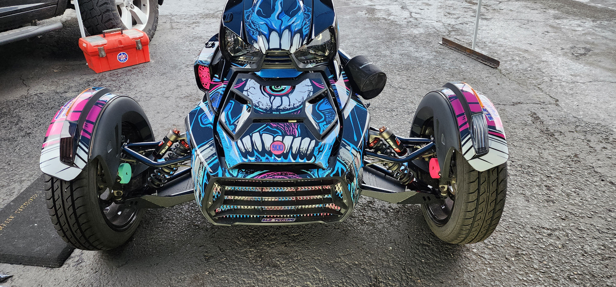 BLACKED OUT RYKER Front Fender Lights Fits All Years Fits All Models P ...