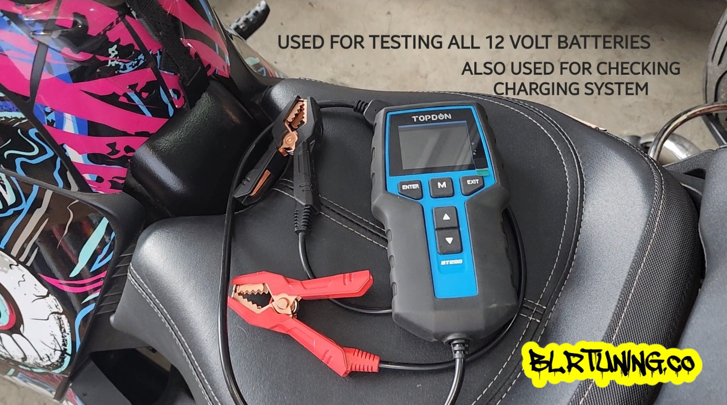 BATTERY AND CHARGING SYSTEM TESTER FOR ALL 12 VOLT BATTERIES – BLR TUNING
